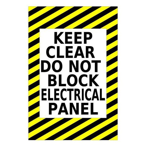 Pristine Products Keep Clear Do Not Block Electrical Panel Floor Sign ...